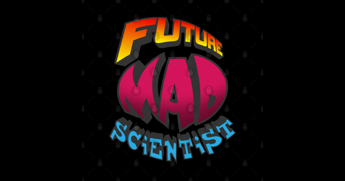 Bold Comic Future Mad Scientist Design - Future Mad Scientist - Sticker ...