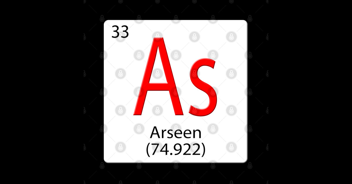 Chemical periodic table style tile - As Arseen (Nederlands / Vlaams ...