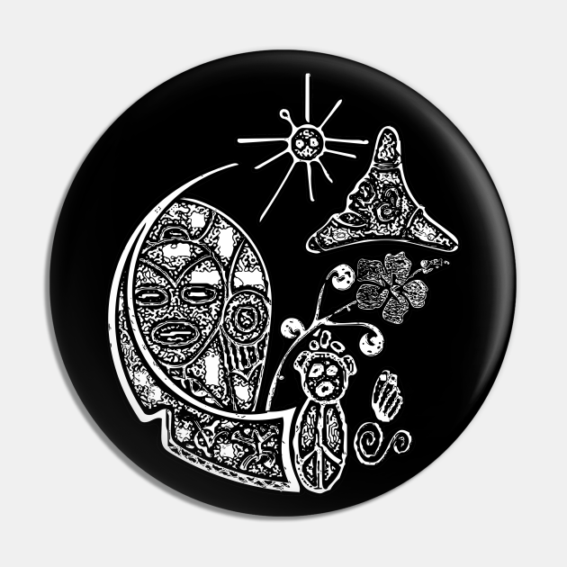 Puerto Rico Indigenous Taino Symbols - Puerto Rico - Pin | TeePublic