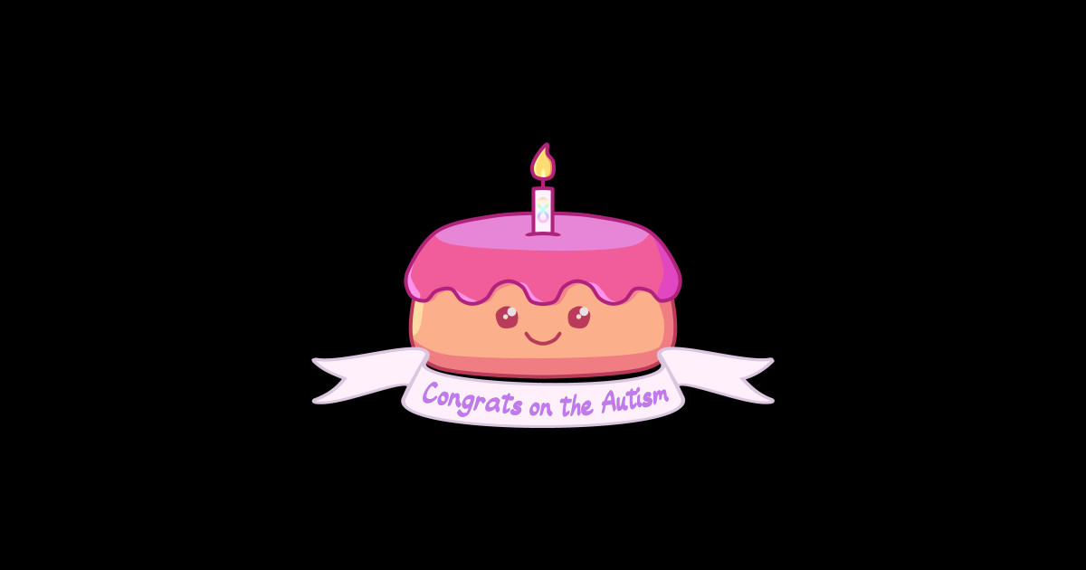 Congrats on the Autism Cake Celebrate - Autism - Sticker | TeePublic