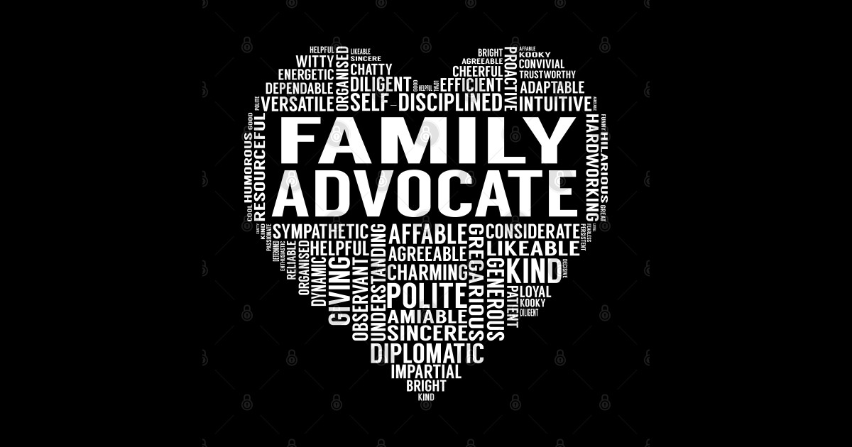 Family Advocate Heart - Family Advocate - Sticker | TeePublic