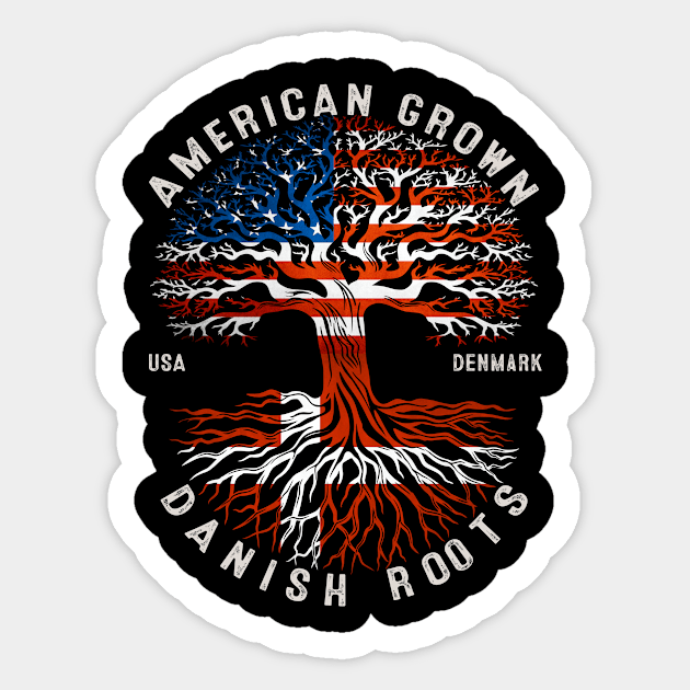 American Grown Danish Roots Tree USA Flag Gift - American Grown Danish ...