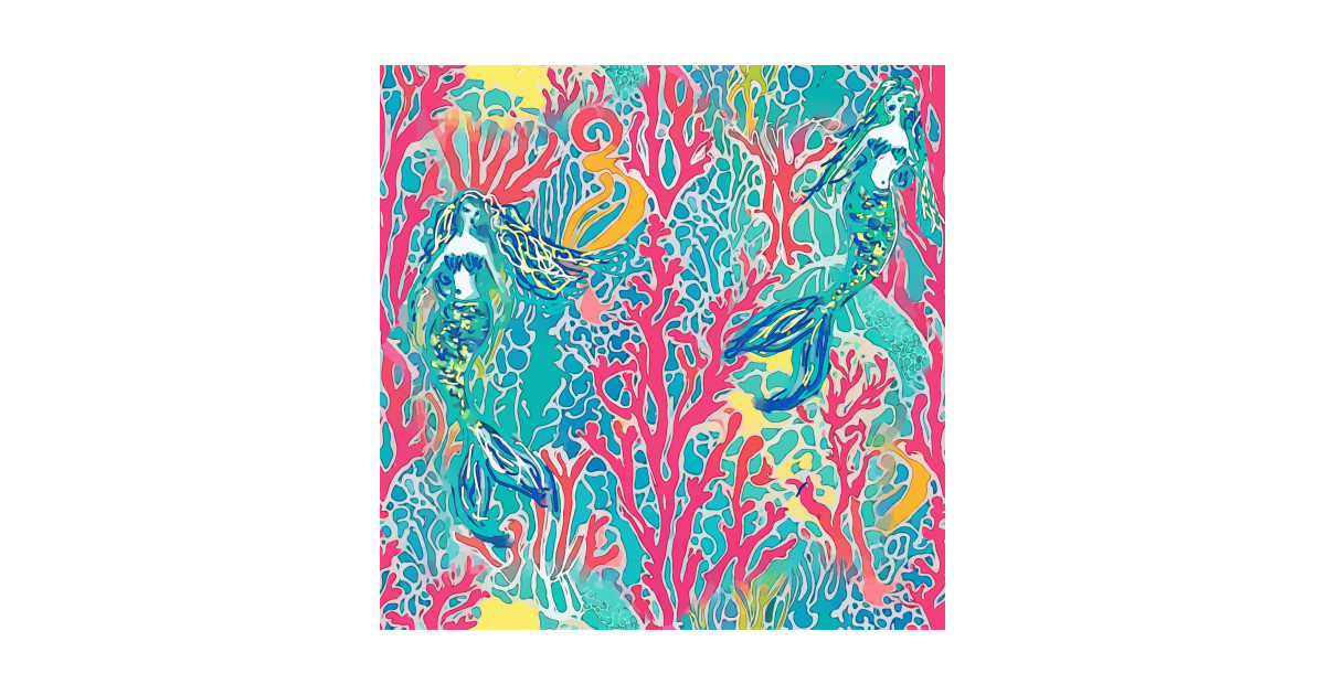 Mermaids and coral reef preppy markers doodle - Preppy - T-Shirt ...