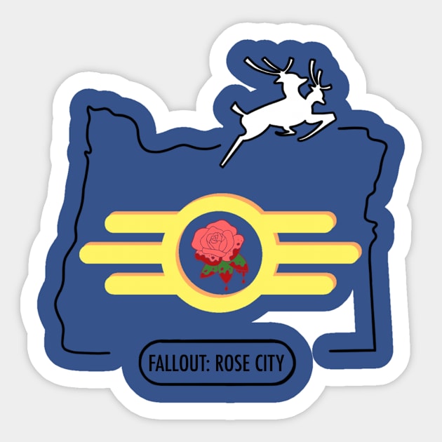 Fallout: Rose City Logo - Fallout - Sticker | TeePublic
