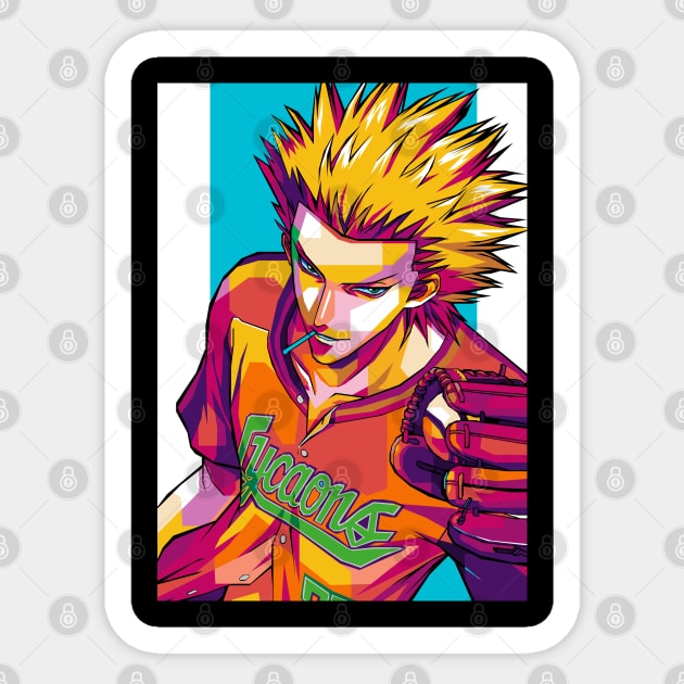 Toua Tokuchi One Outs - Anime And Manga - Sticker | TeePublic