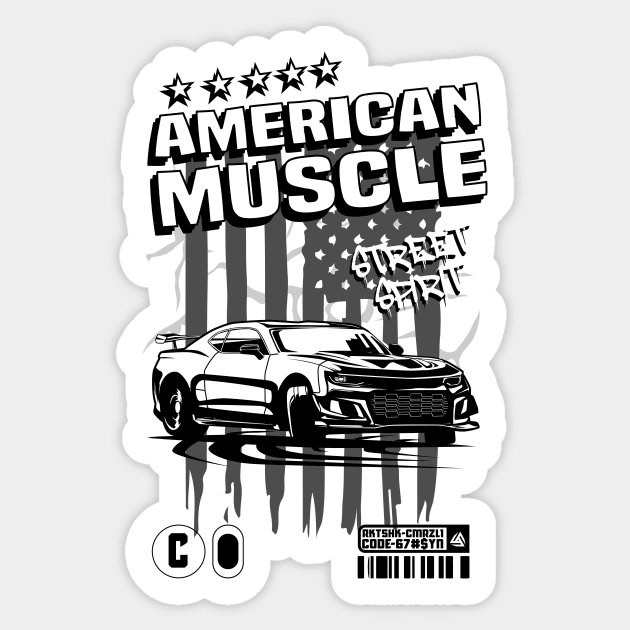 Camaro zl1 american muscle - American - Sticker | TeePublic