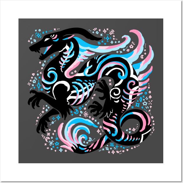 Transgender Flag Dragon - Transgender - Posters and Art Prints | TeePublic