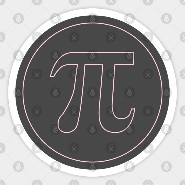 Pink Pi symbol - Pi - Sticker | TeePublic