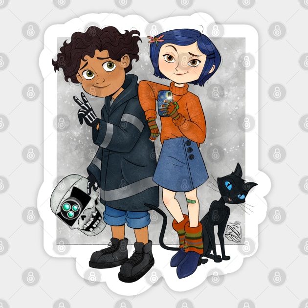 Coraline and Wybie - Coraline - Sticker | TeePublic