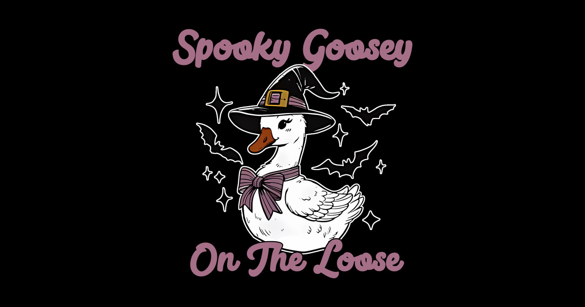 Spooky Goosey On The Loose - Goose Gifts - Sticker | TeePublic