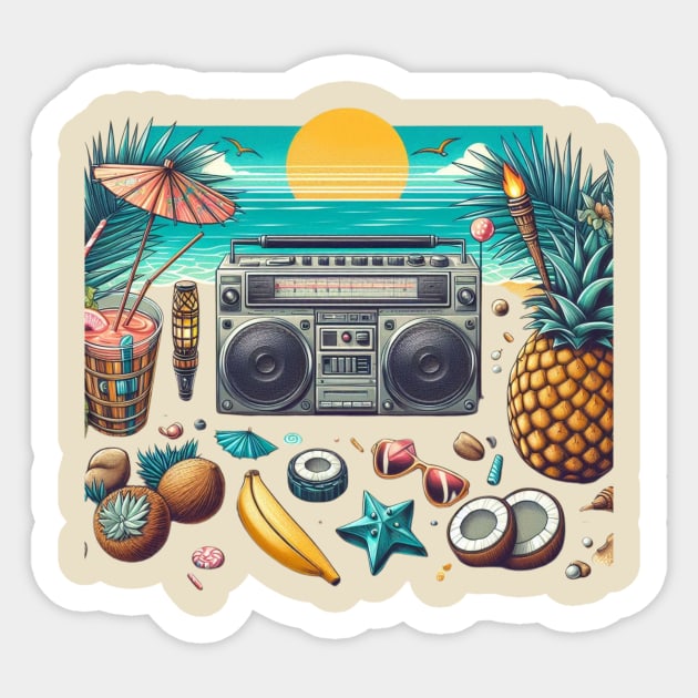 Hip Hop Beach: Hip Hop Boombox on the Beach - Vibrant Summer Beatse ...