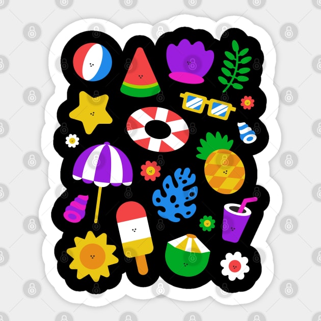 Cute Summer Vacation - Summer Vacation Gifts - Sticker | TeePublic