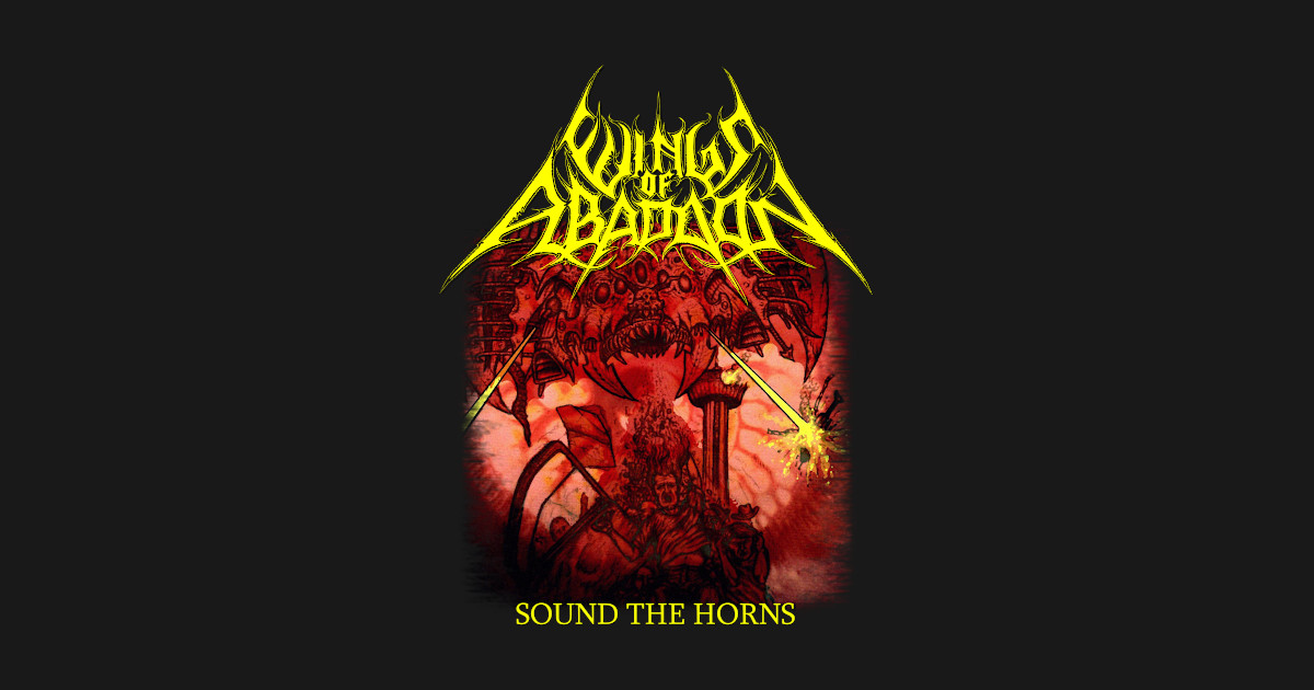 Sound the Horns - Wings Of Abaddon - T-Shirt | TeePublic