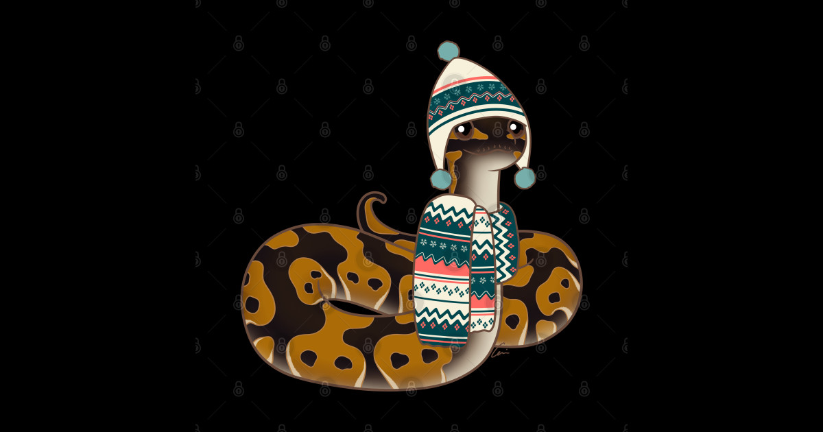 Normal Ball Python Christmas Edition - Ball Python - Sticker | TeePublic