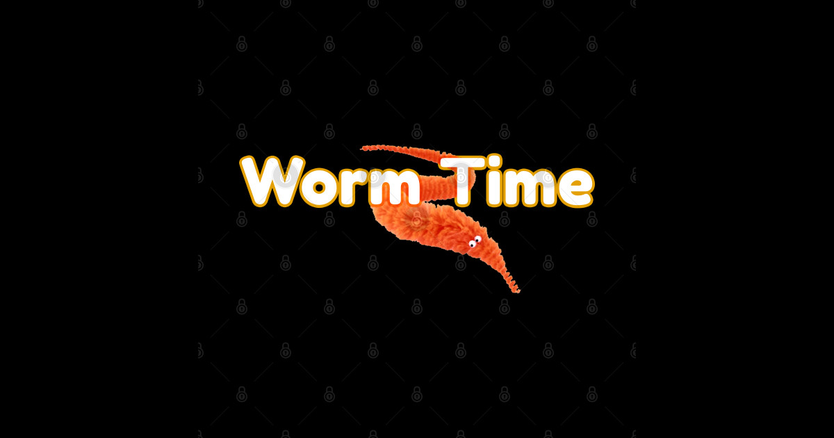 Worm time - Worm On A String - Pin | TeePublic