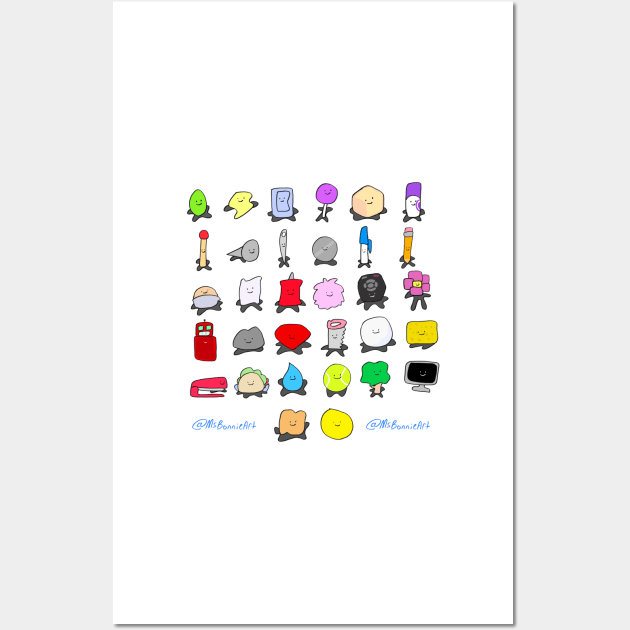 Bfdi All Contestants Pack Part 2 - Bfb - Posters and Art Prints | TeePublic
