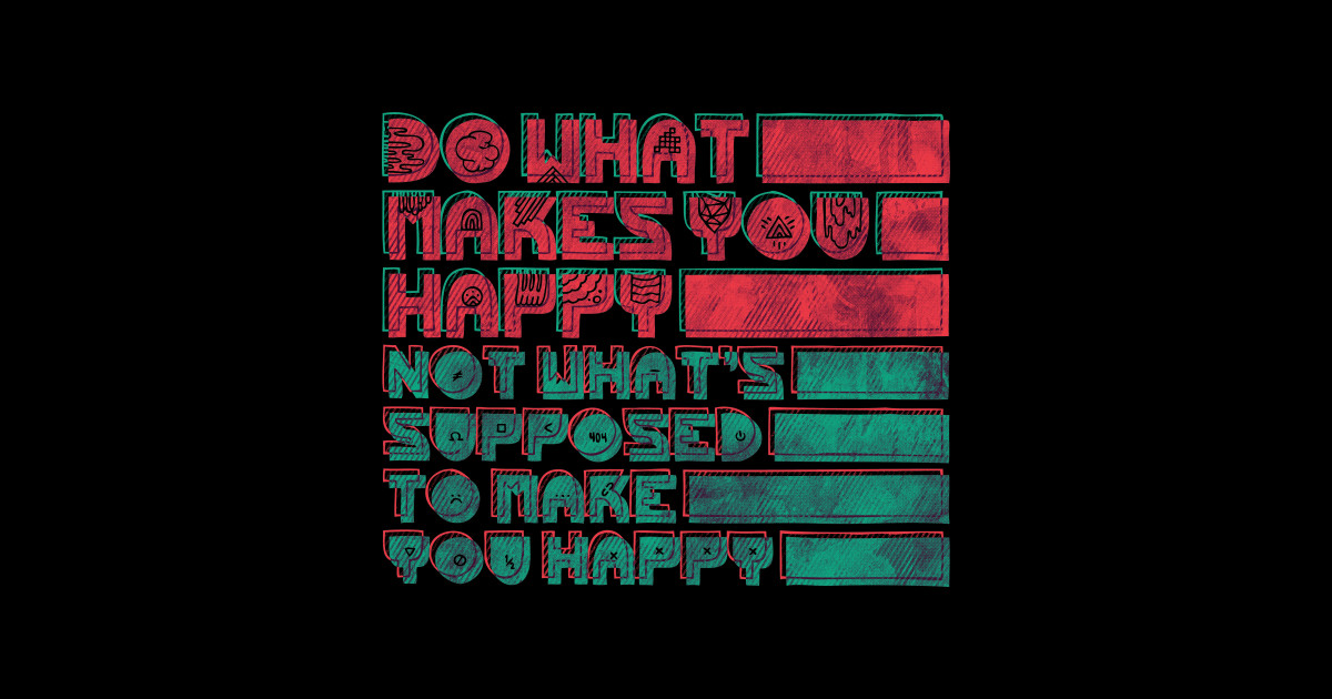 Happy - Text - Sticker | TeePublic