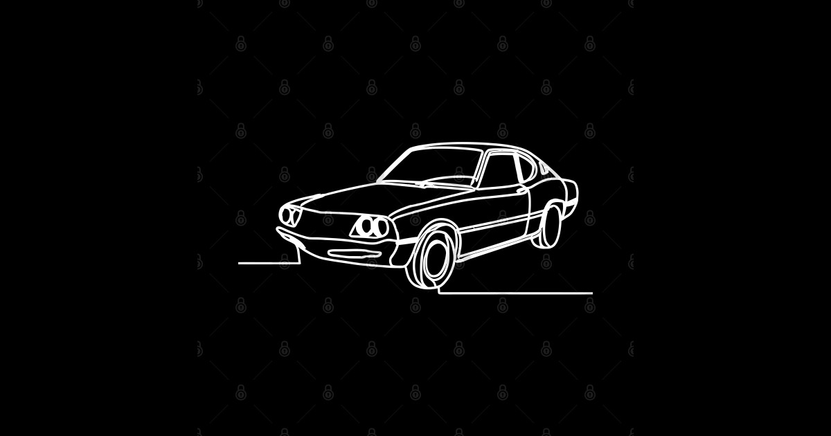Mazda RX3 Line Drawing - Mazda - Posters and Art Prints | TeePublic
