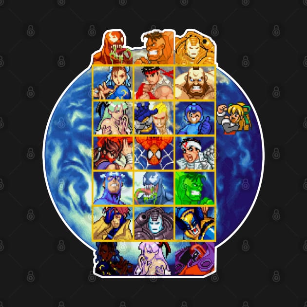 Character Select MVC 1 - Marvel Vs Capcom - T-Shirt | TeePublic