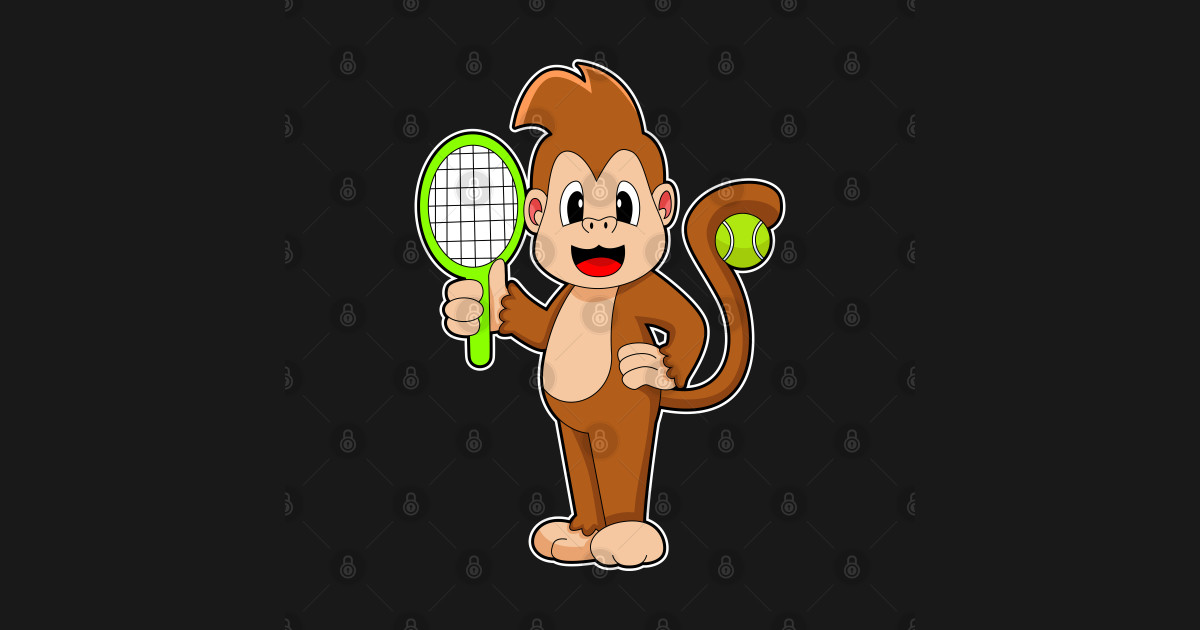 Monkey Tennis Tennis racket - Tennis - T-Shirt | TeePublic