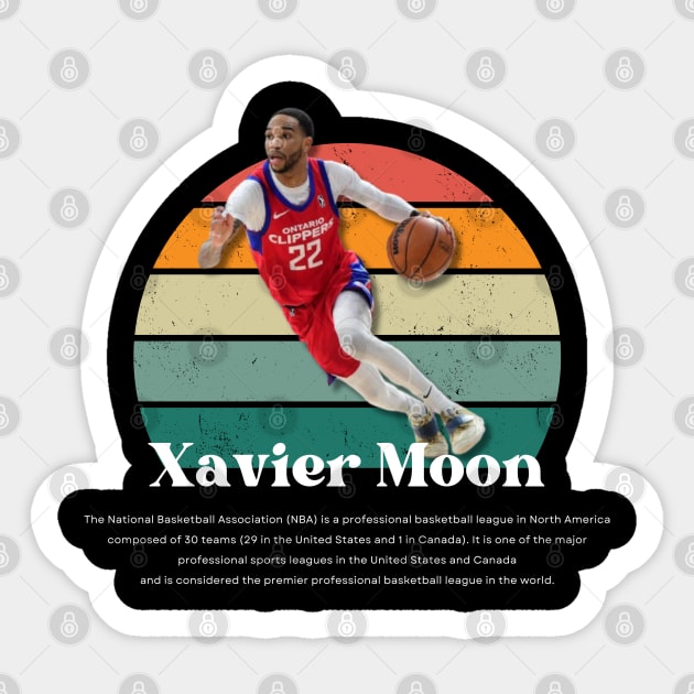 Xavier Moon Vintage V1 - Player - Sticker | TeePublic