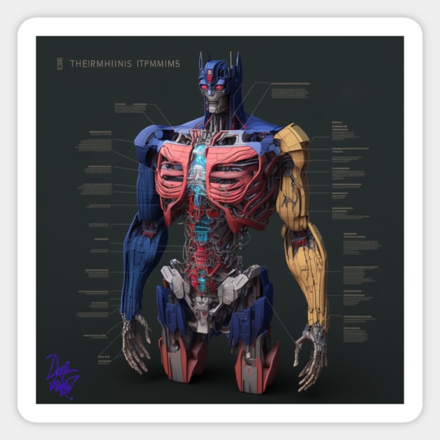 Transformer Anatomy - Anatomy - Sticker | TeePublic