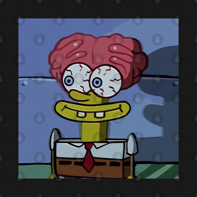 Spongebob and his Exposed Brain Halloween - Halloween - T-Shirt | TeePublic