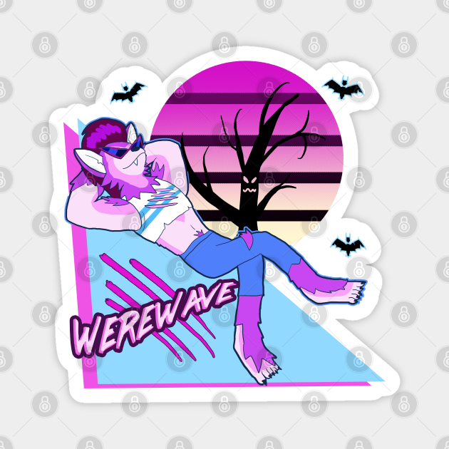 Cool/Chill Werewolf - Werewave - Werewolf - Magnet | TeePublic
