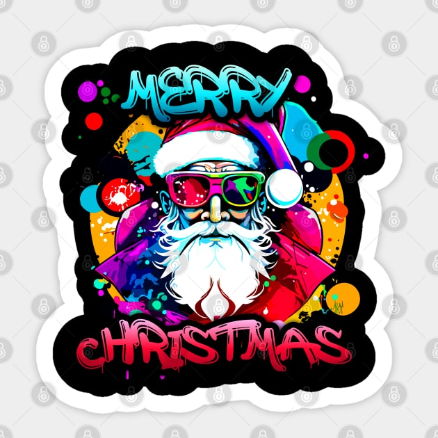Cool Santa Claus Swag - Merry Christmas - Winter Graphic Graffiti Art ...