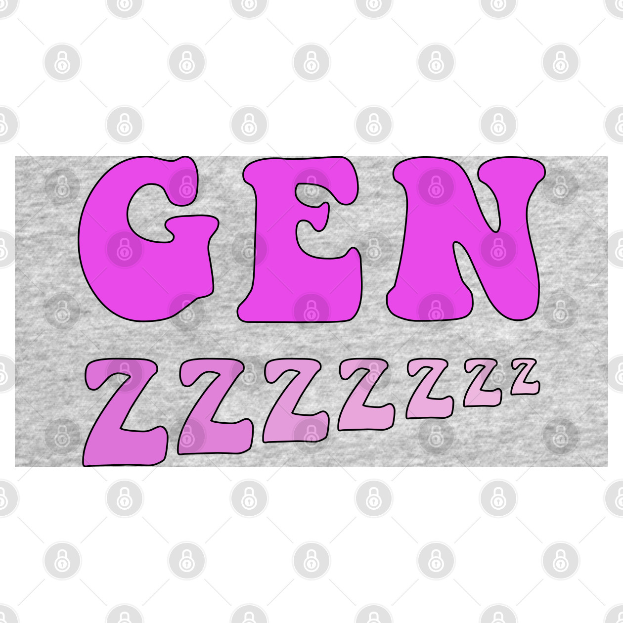 Sleepy Gen Z Pink - Gen Z - T-Shirt | TeePublic