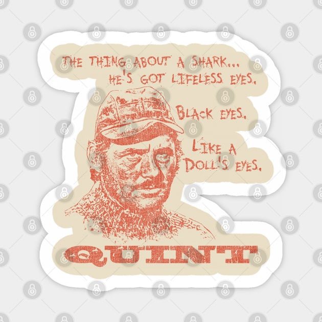 CAPTAIN QUINT - JAWS - Vintage - Sticker | TeePublic
