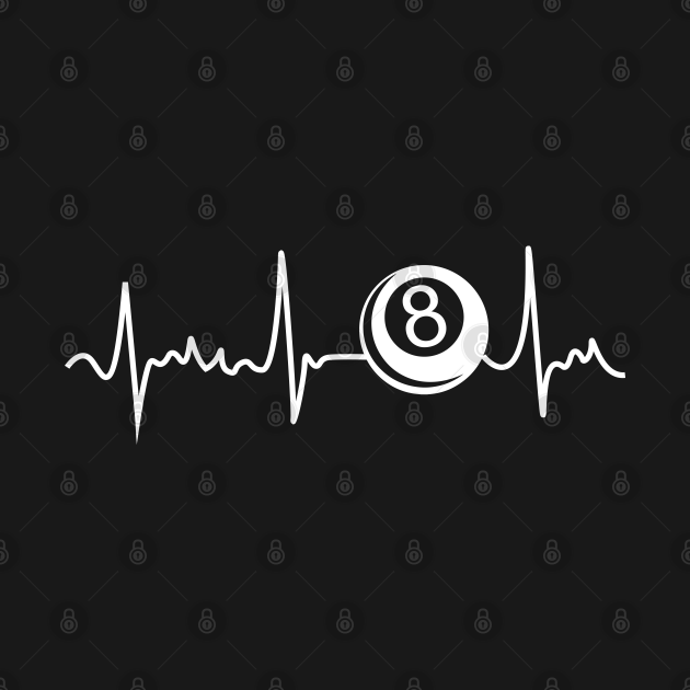 8 Eight Ball Heartbeat Shirt Funny Cool Gift - Funny 8 Eight Ball ...