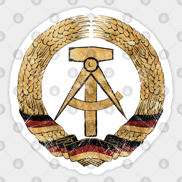 DDR Vintage Shield V01 - Ddr - Sticker | TeePublic