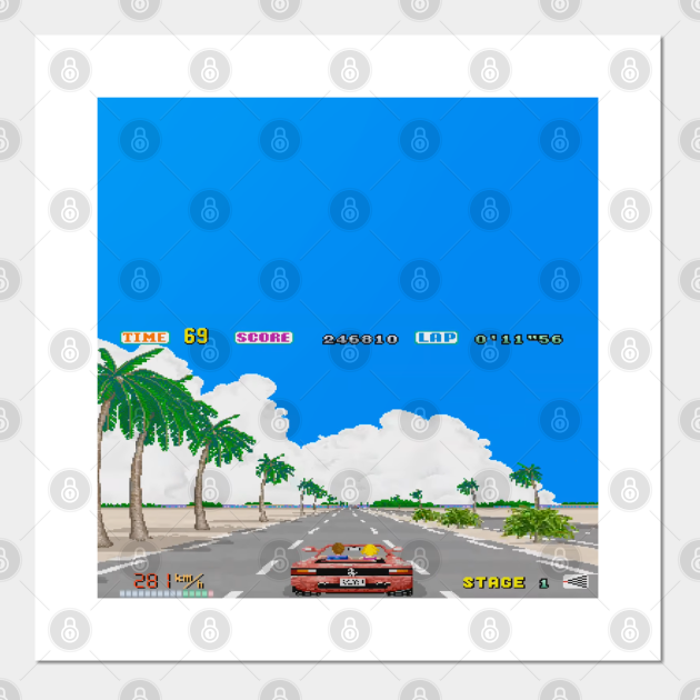 Outrun Screen - Outrun - Posters and Art Prints | TeePublic