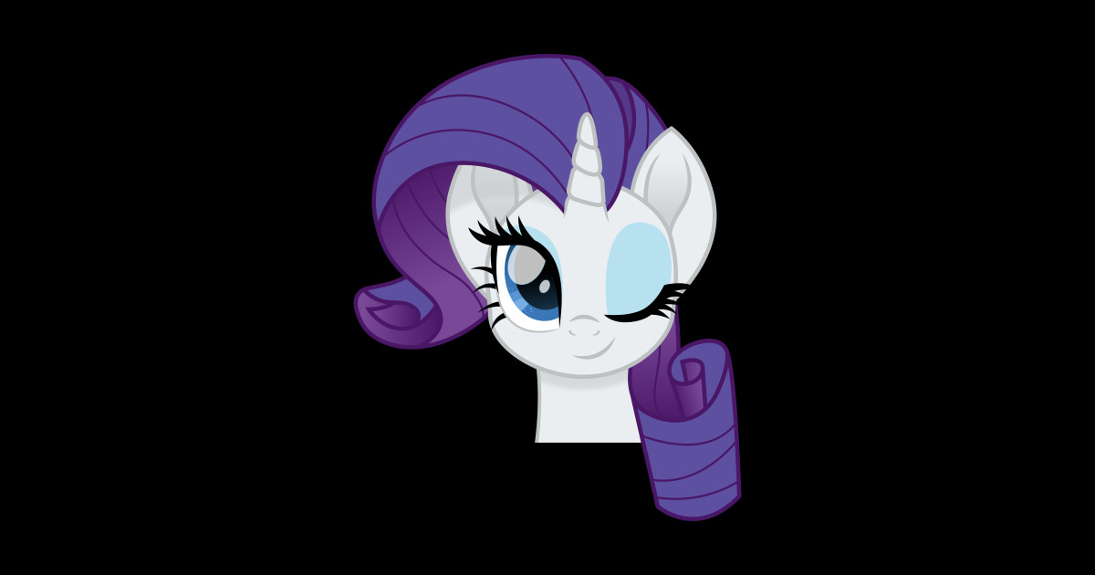 winking Rarity - My Little Pony - Sticker | TeePublic