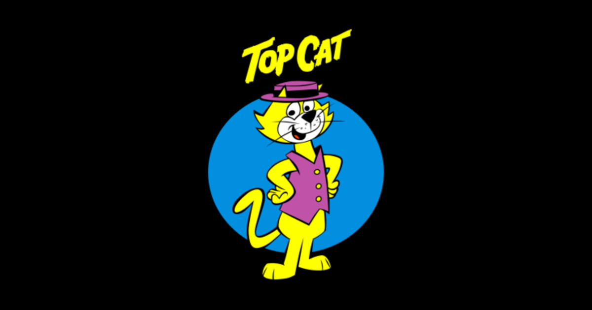 Top Cattt Funny Cartoon - Top Cat - Sticker | TeePublic