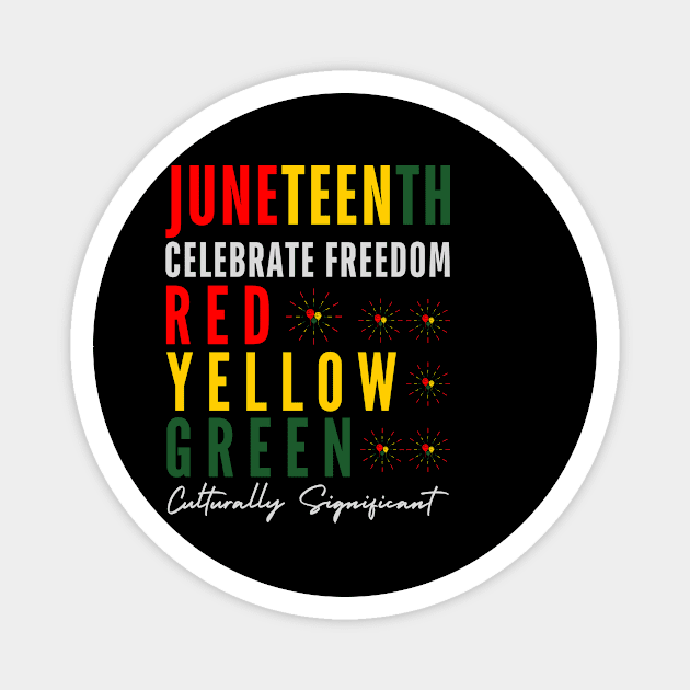 Juneteenth Celebrate Freedom - Juneteenth Celebrate Freedom - Magnet ...