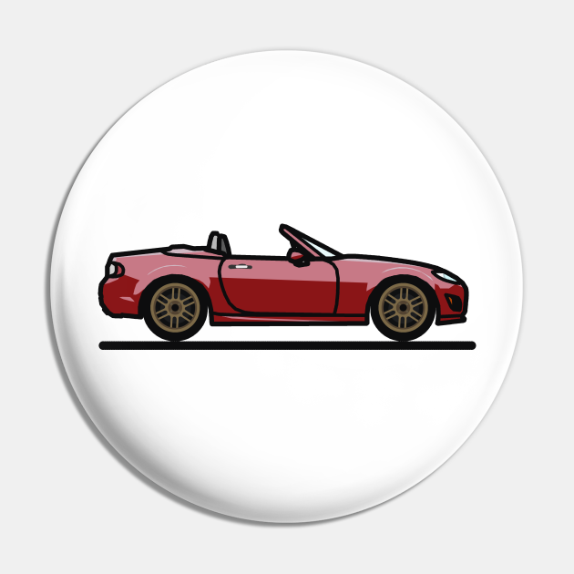 Mazda Miata MX-5 NC (Mk3) Red Gold wheels - Mazda - Pin | TeePublic