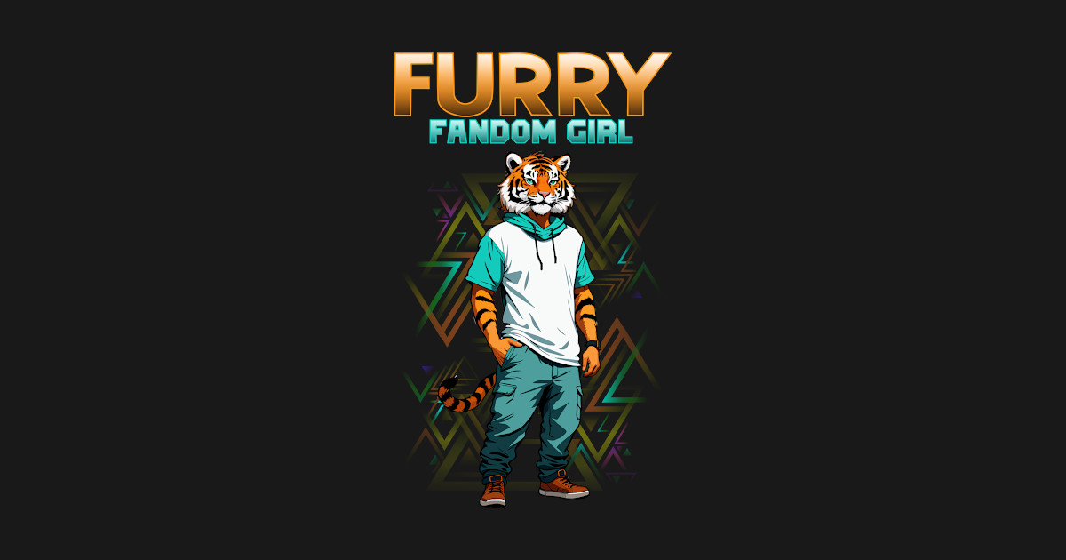 Furry Fandom Girl I Tiger Furries Fandom Cosplay - Furry - T-Shirt ...