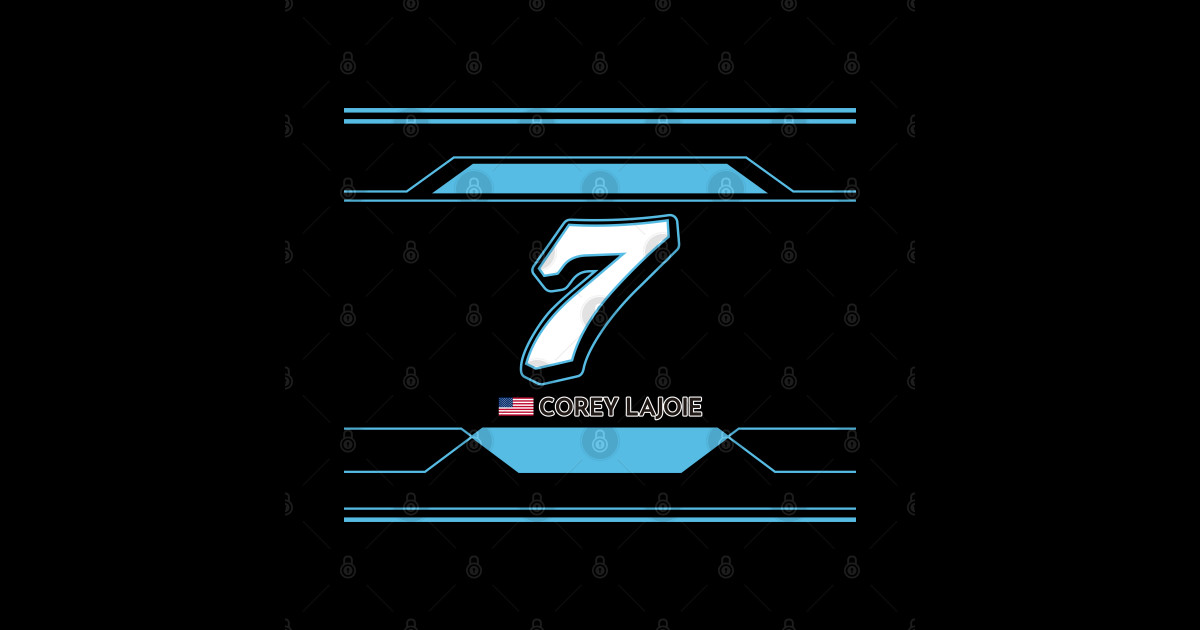 Corey LaJoie #7 2023 NASCAR Design - Corey Lajoie - Sticker | TeePublic