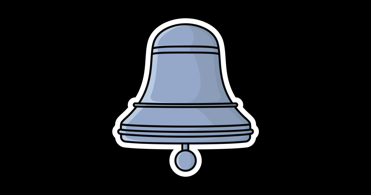 School Bell Sticker design vector illustration. Alert and alarm objects ...