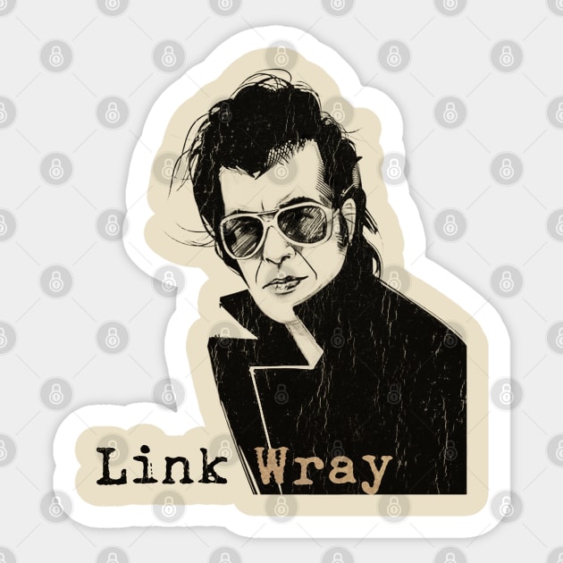 Retro Link Wray - Link Wray - Sticker | TeePublic