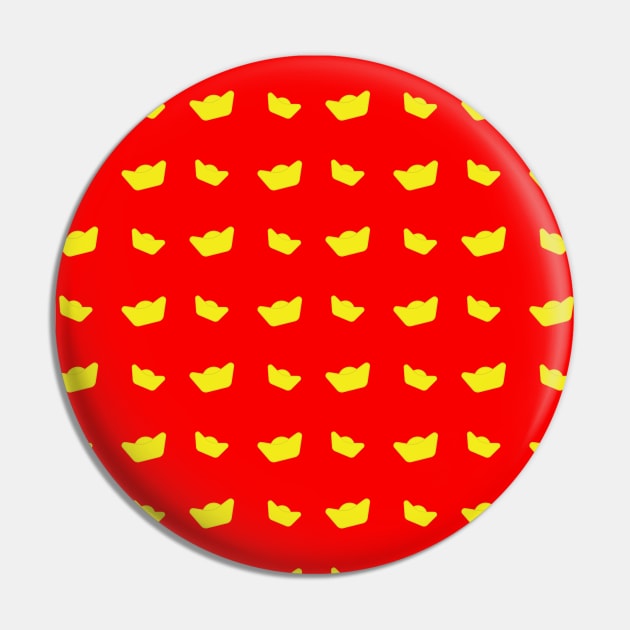 Golden Ingot Yuen Bo Nugget Pattern - Money - Pin | TeePublic