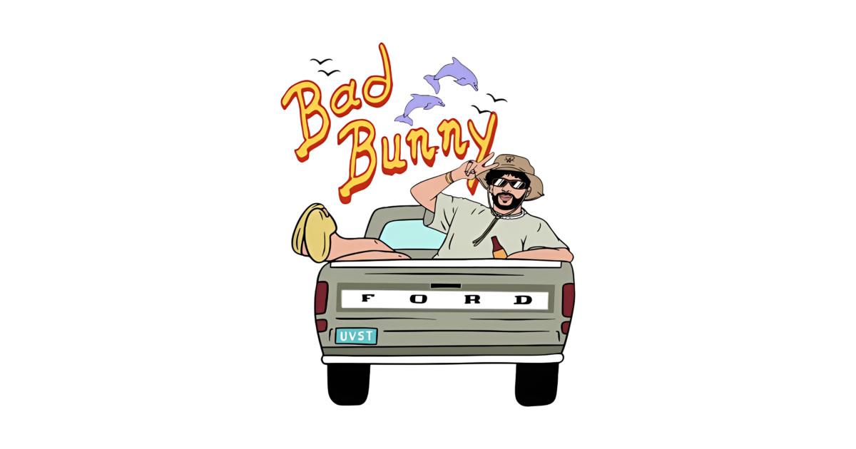 Bad Bunny Un Verano Sin Ti Ford Truck Art - Bad Bunny - T-Shirt | TeePublic