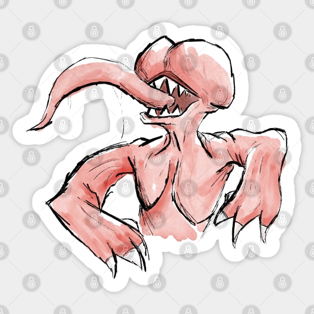 Messy Watercolor Licker Resident Evil - Watercolor - Sticker | TeePublic