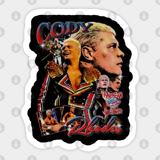 Cody Rhodes Vintage Collage - Cody Rhodes - Sticker | TeePublic