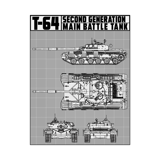 T-64 TANK SCHEMATIC - Tank Schematic - T-Shirt | TeePublic