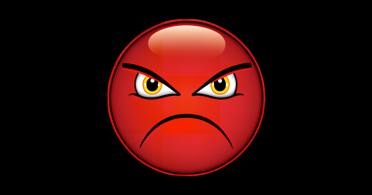 Angry Face - Angry Face - Sticker | TeePublic