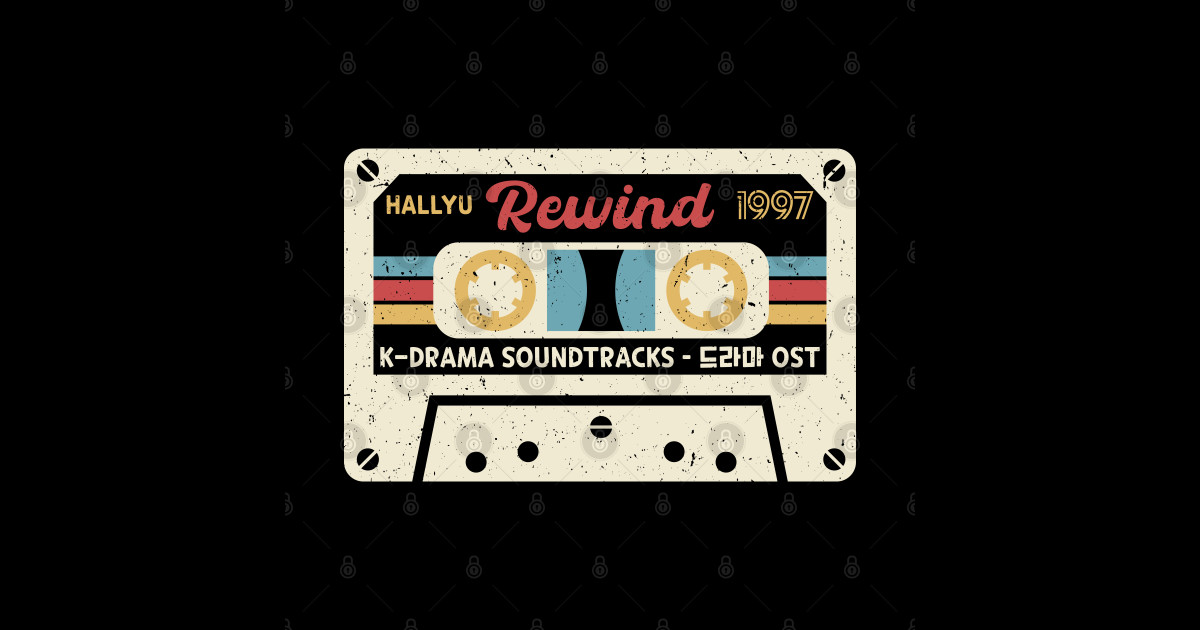 Rewind - KDrama OST Cassette Retro Design - Kdrama - Sticker | TeePublic