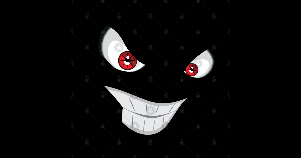 Evil Face with Red Eyes - Evil Face - Sticker | TeePublic
